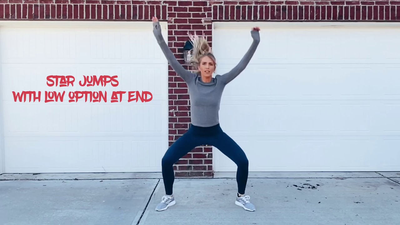 Star Jumps with low option at the end - YouTube
