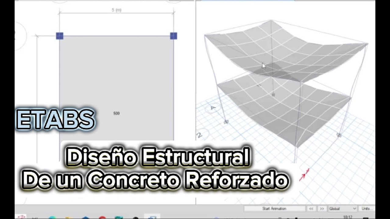 Diseño Elemental Estructural de un Concreto Reforzado ETABS - YouTube