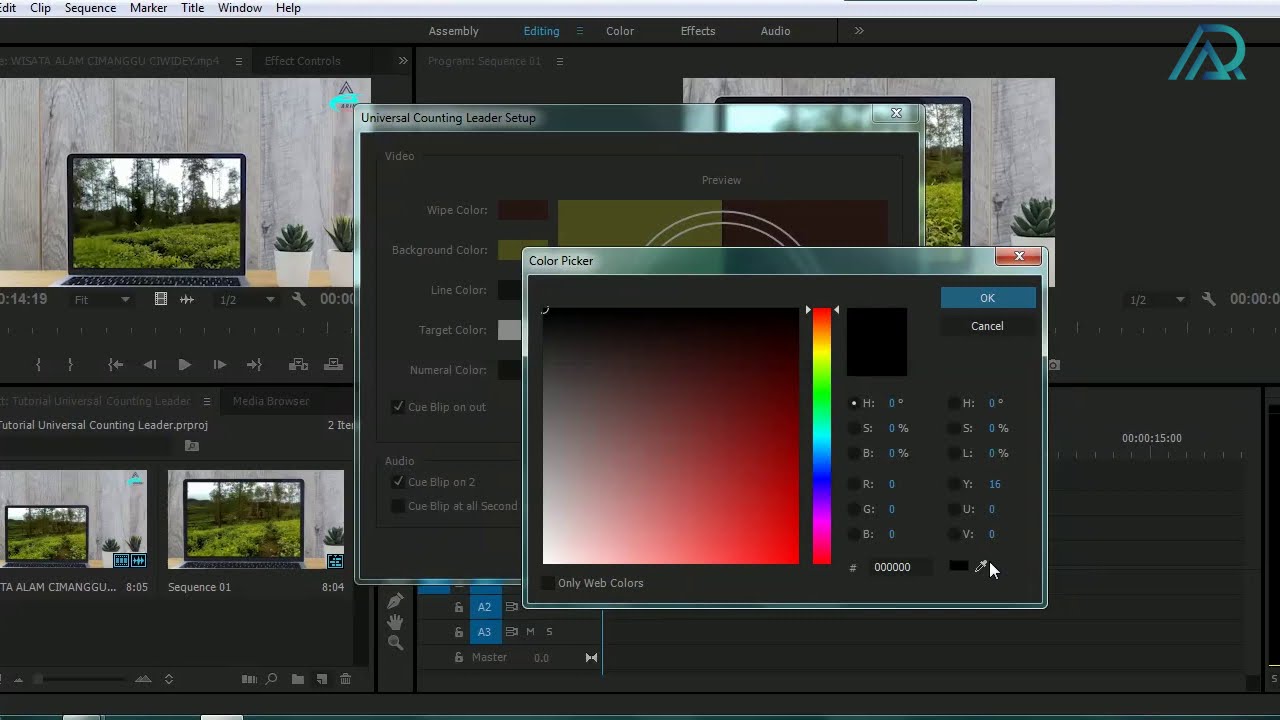 Universal Counting Leader Adobe Premiere pro Tutorial Untuk Pemula ...