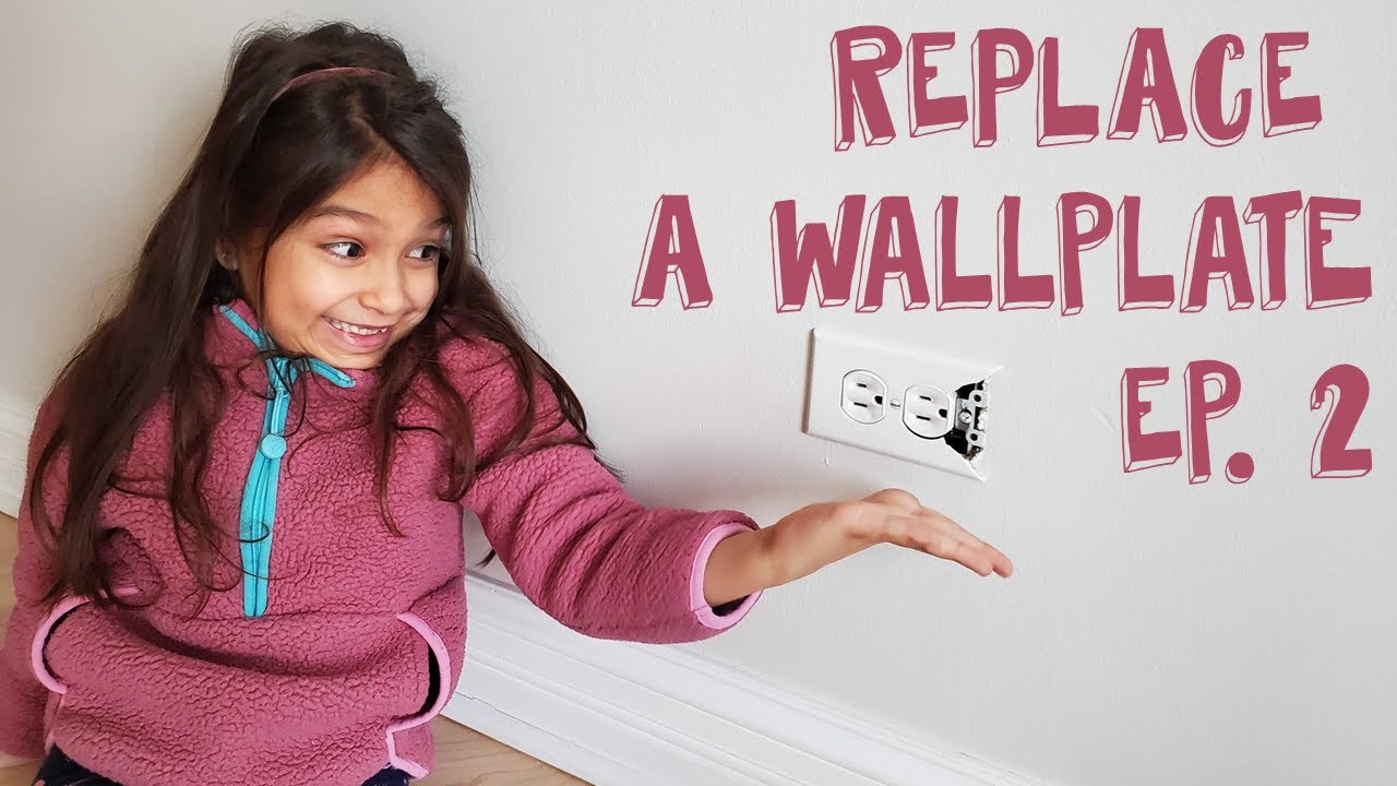 How To Replace A Cracked Outlet Cover - Kids DIY - YouTube