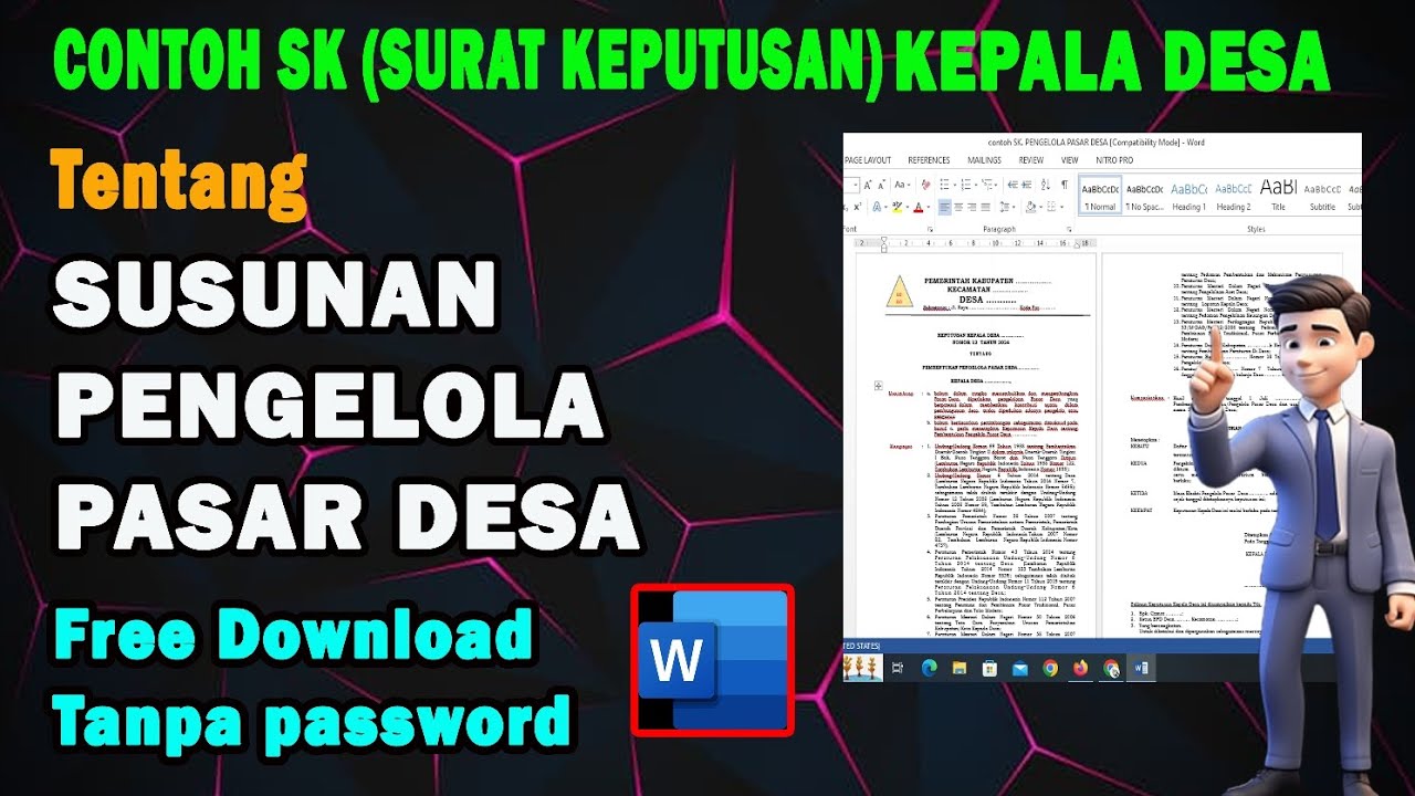 Contoh Format SK Pengelola Pasar Desa 🔥 Free Download - YouTube