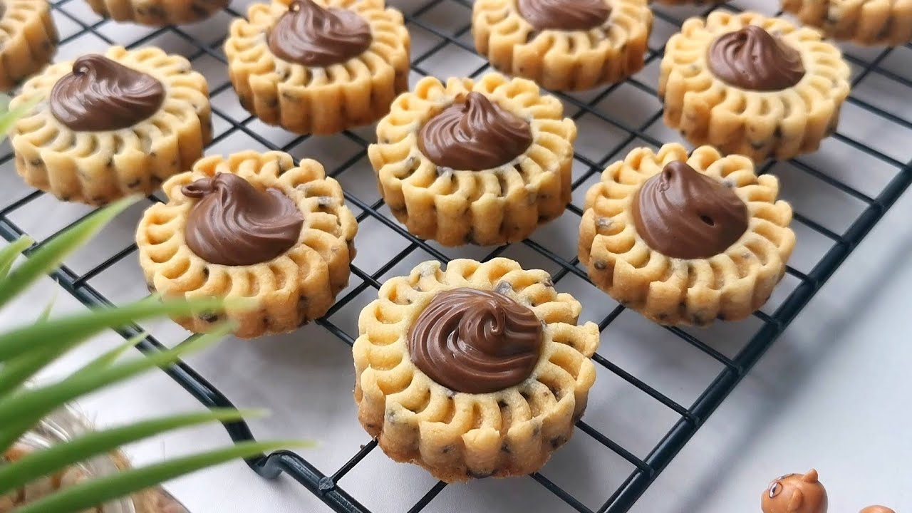 NUTELLA TART | RESEPI MUDAH TANPA TELUR | EGGLESS NUTELLA TART COOKIES ...