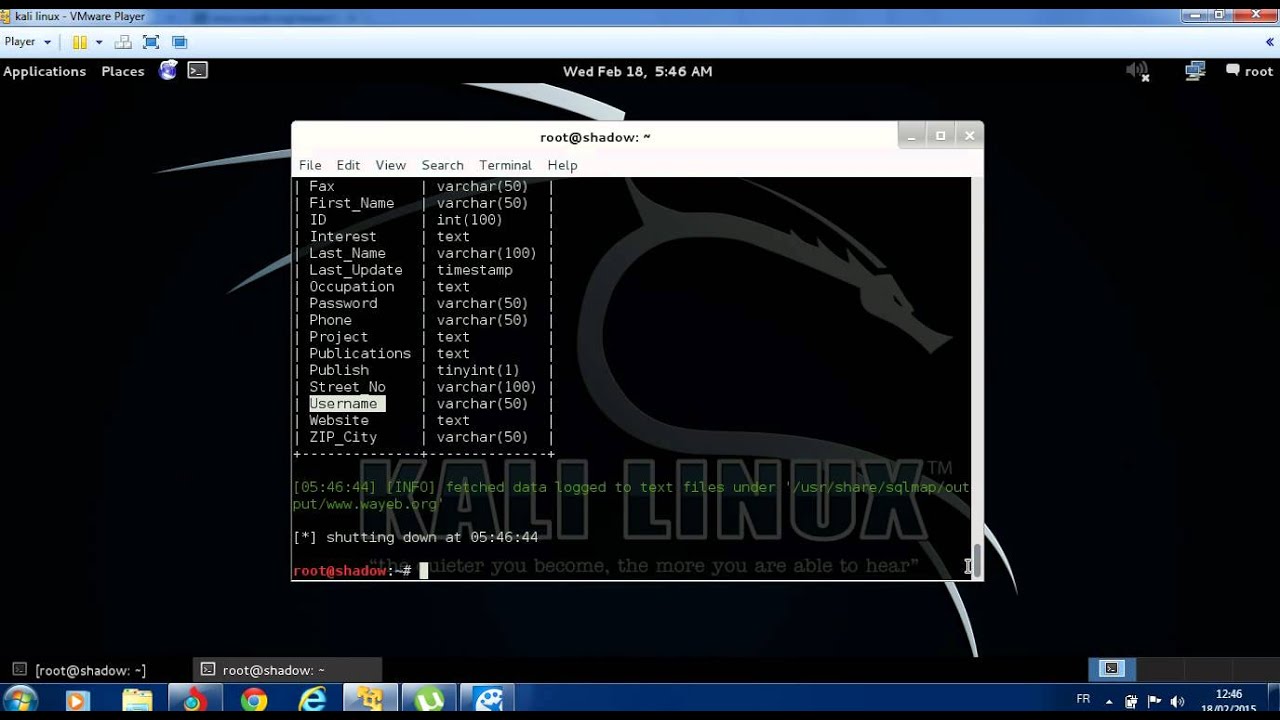أسهل طريقة لإختراق المواقع المصابة بثغرة SQL (كالي لينكس Kali Linux ...