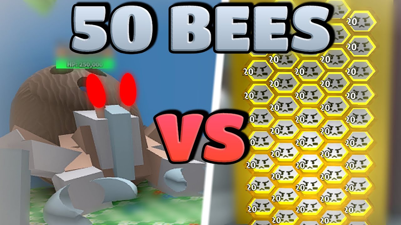 50 Brave Bees VS Coconut Crab! - Bee Swarm Simulator - YouTube