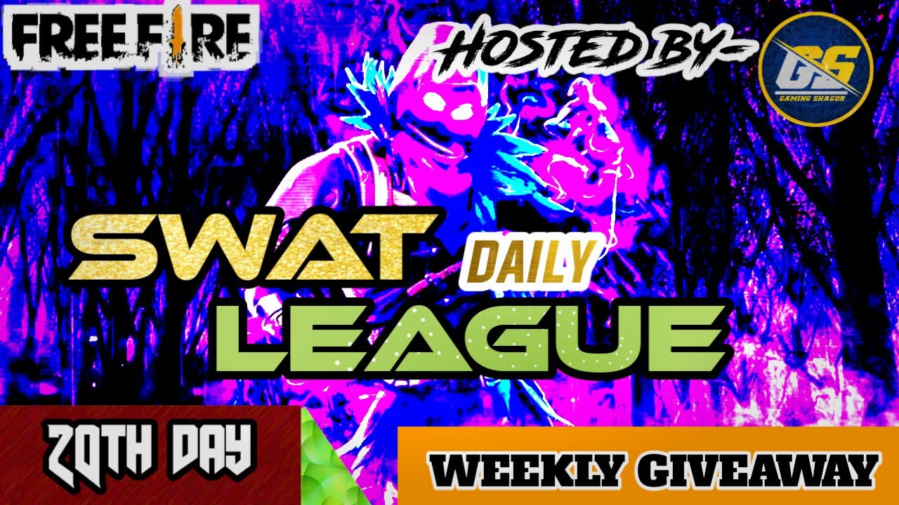 DAILY SWAT LEAGUE TOURNAMENT- 20 DAY | FREE FIRE GIVEAWAY TOURNAMENT ...