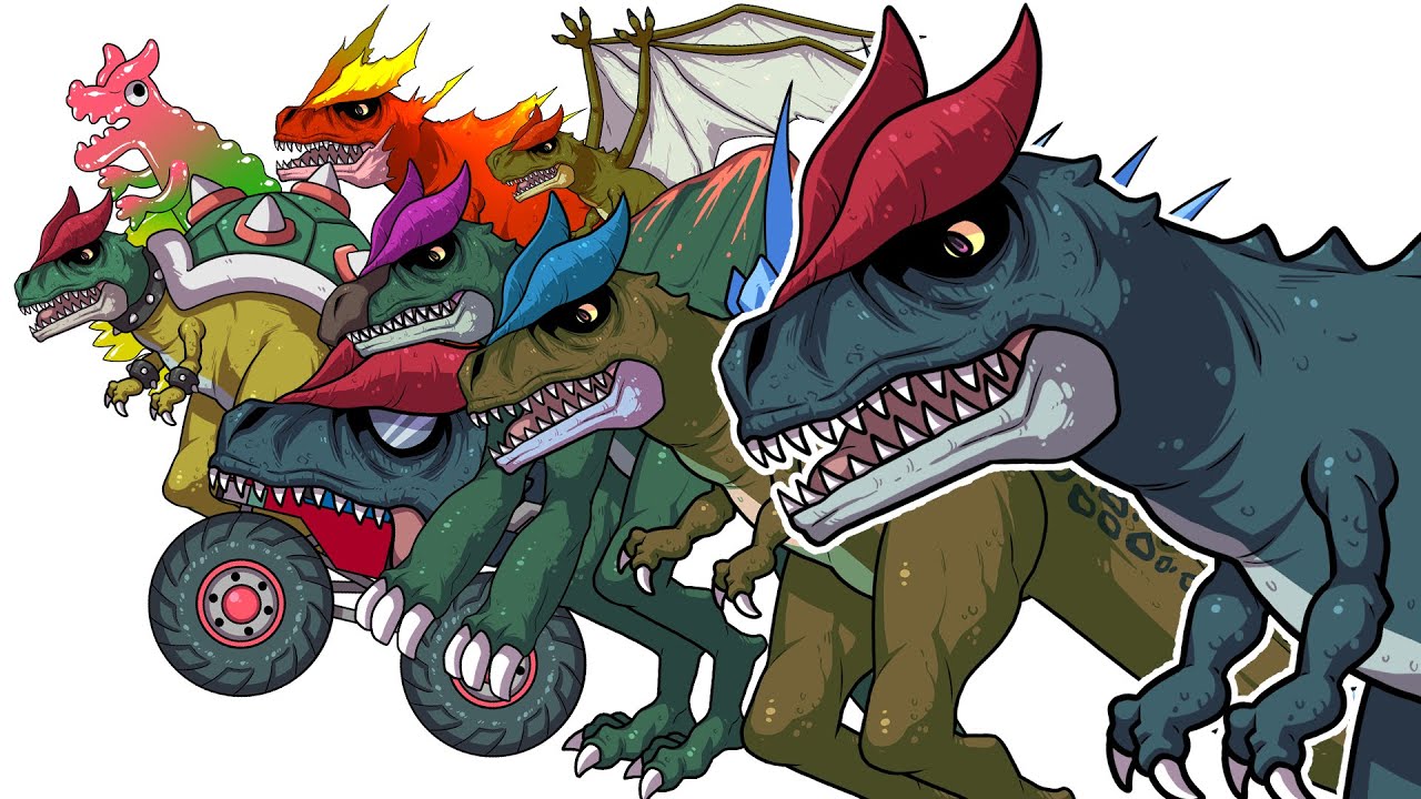 Jurassic World Dinosaur Allosaurus hybrid Comparison Animation - YouTube