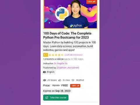 100% off 100 days of code: Python pro bootcamp for 2023 #udemycoupons # ...