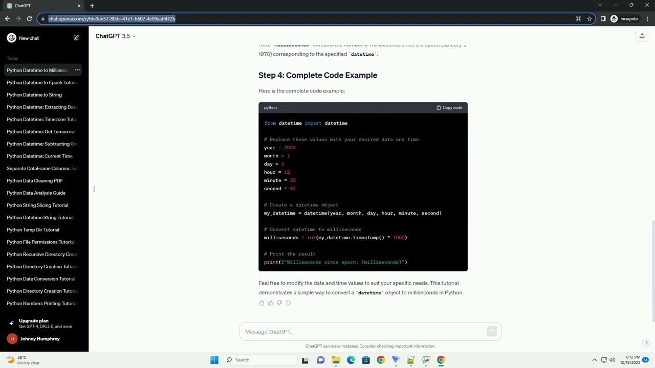 Python Datetime To Milliseconds YouTube Python Datetime To Milliseconds YouTube