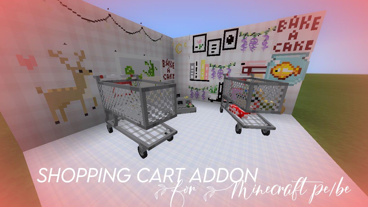 🍒Shopping Cart addon For Minecraft pe/be🍒 - YouTube