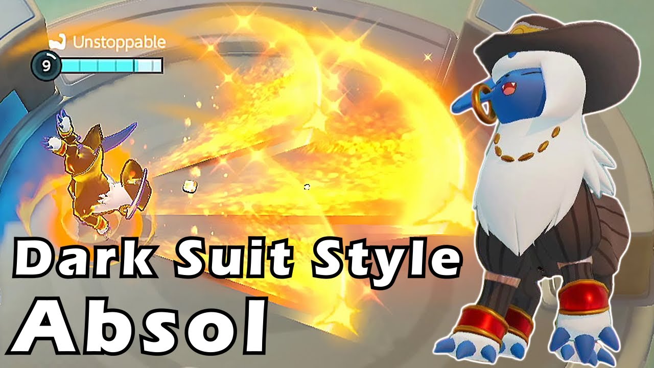 Dark Suit Absol Holowear Skin Spotlight - Pokemon UNITE - YouTube