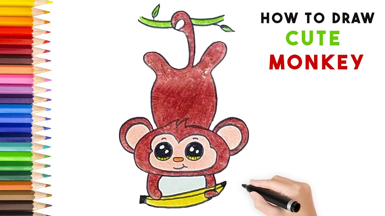 How To Draw Cute Animated Monkeys