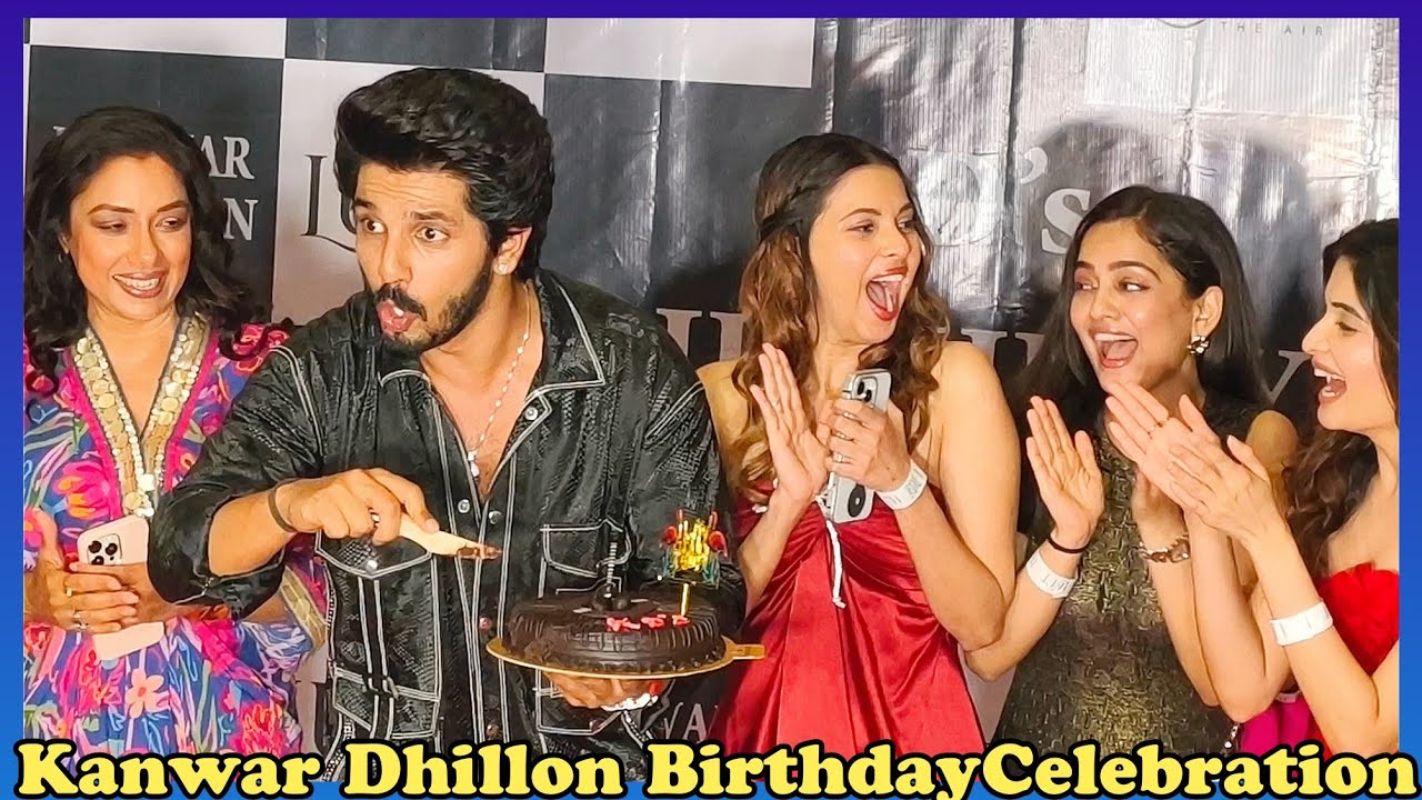 Kanwar Dhillon Cutting Birt6Cake With GF Alice Kaushik Rupali Ganguly ...