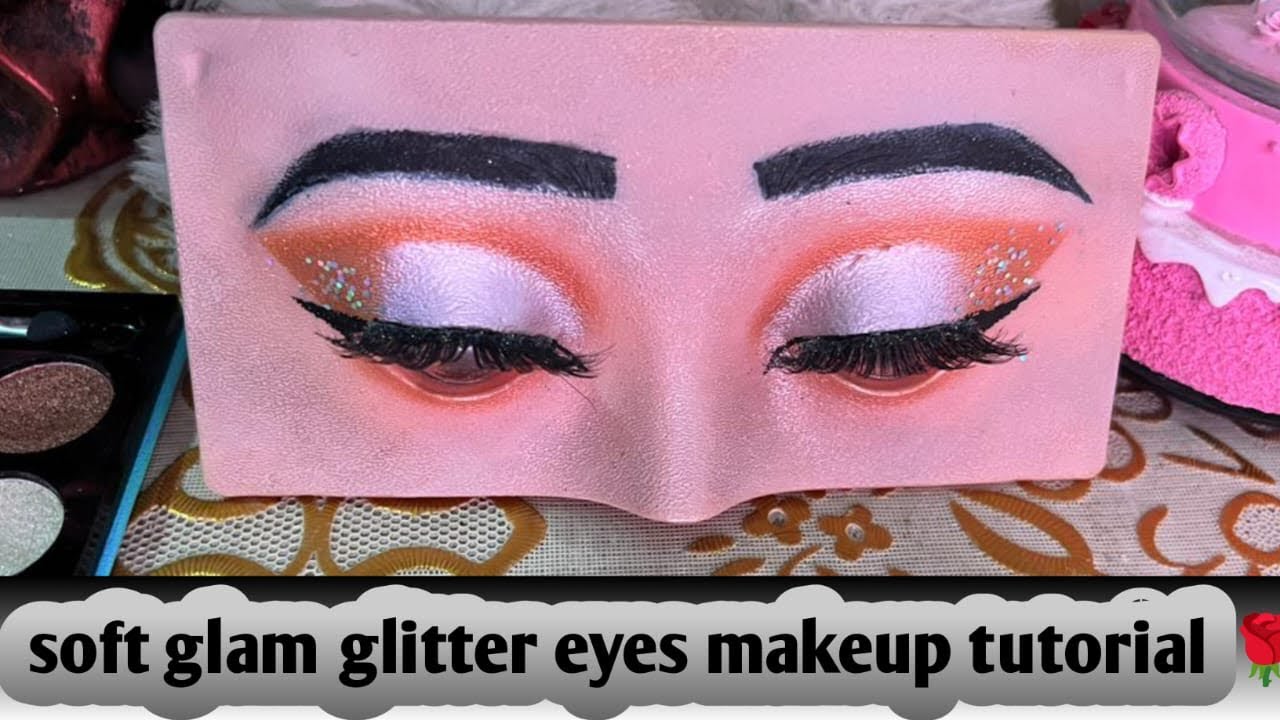 Soft glam glitter eyes makeup look tutorial step by step full eyes ...