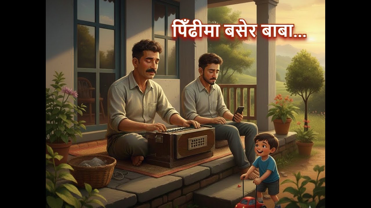 पिँढीमा बसेर बाबा | मौन त्याग र पसिनाको कथा | Nepali Father Song - YouTube