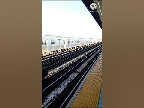 Manhattan Kings Highway Coney Island Bound R46 R160A F trains and Garbage trains at Avenue N ...