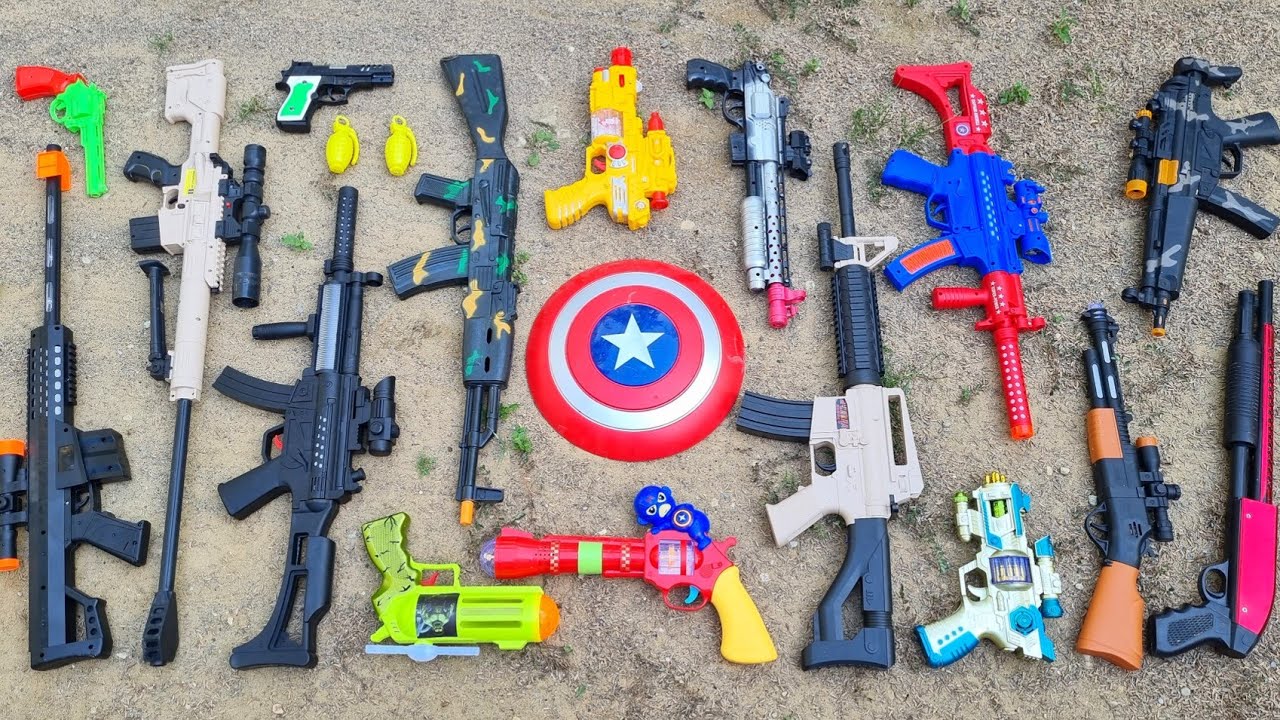 Collecting 7 Assault Rifles and Sniper Guns, AK47 Gun Shotgun M16 Gun ...