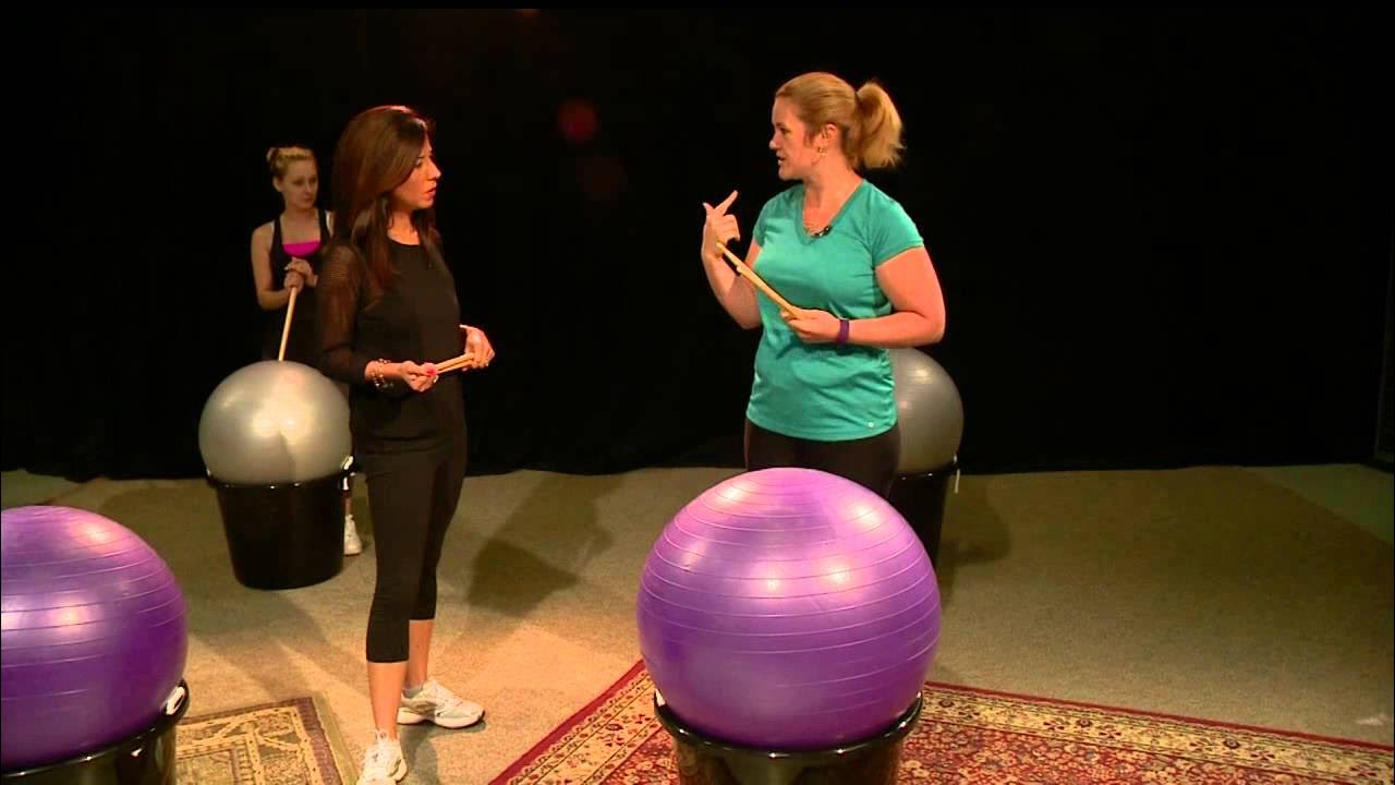 Instructor shows benefits of cardio drumming - YouTube