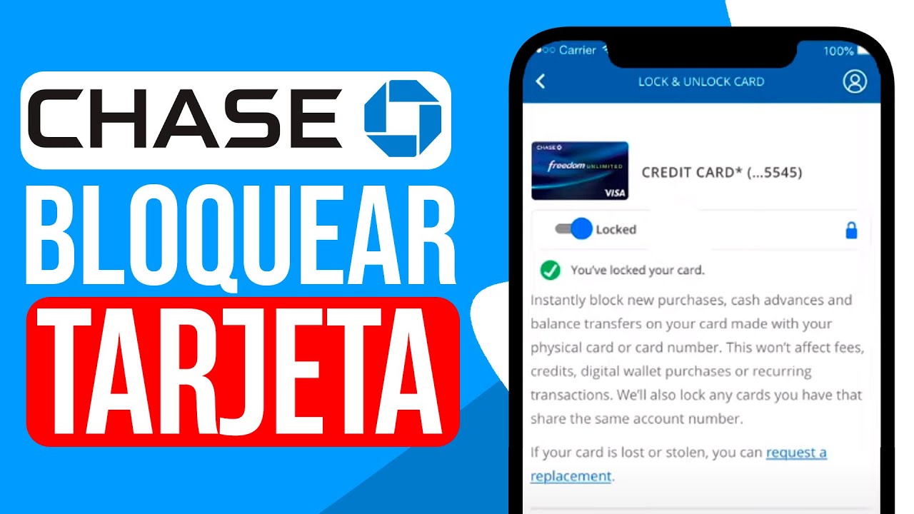 Cómo BLOQUEAR mi TARJETA Chase Bank (Guía Completa!) - YouTube