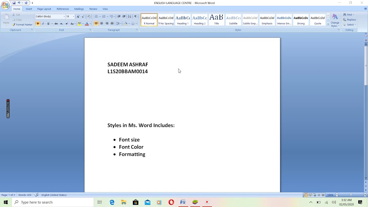 How to change styles Ms.Word 2007 - YouTube