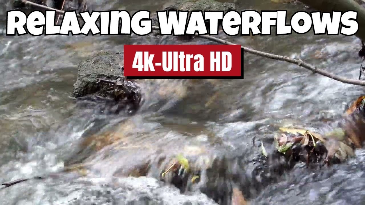 4K 1 hour relaxing waterflows to help you sleep, Hothfield, Kent - YouTube