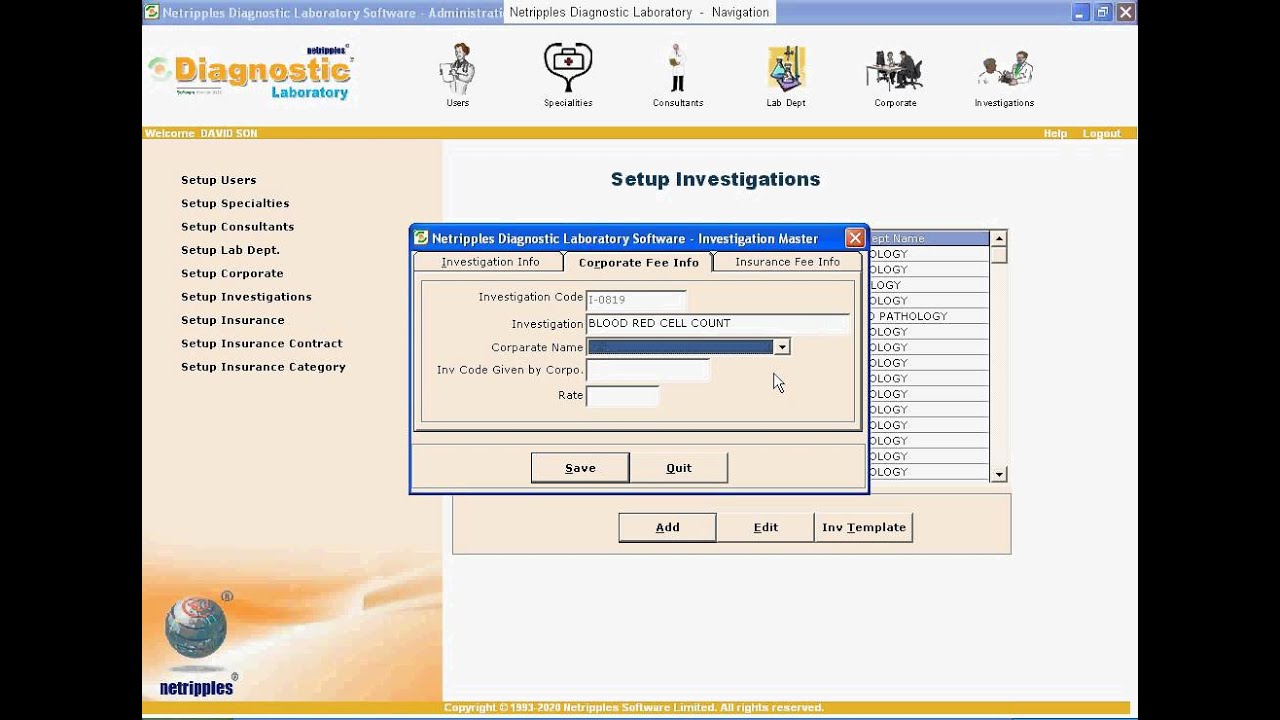 Set up Investigations Test Charges,Diagnostic Laboratory - YouTube