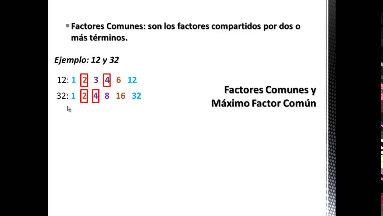 Maximo Factor Comun - YouTube