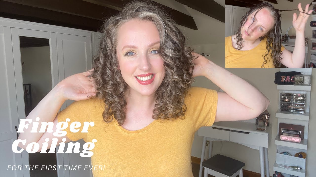 TRYING FINGER COILING FOR THE FIRST TIME! - Curly hair washday ...