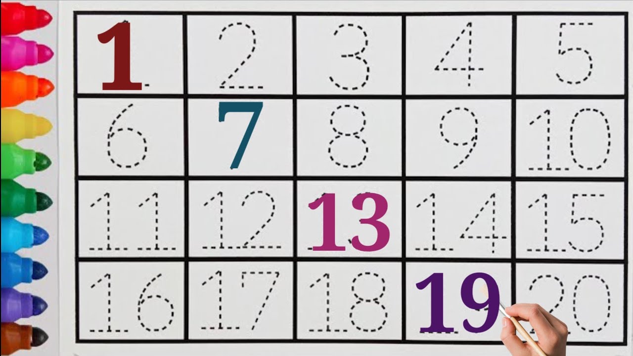 counting//1 to 20 countings//count in English//counting for kids ...