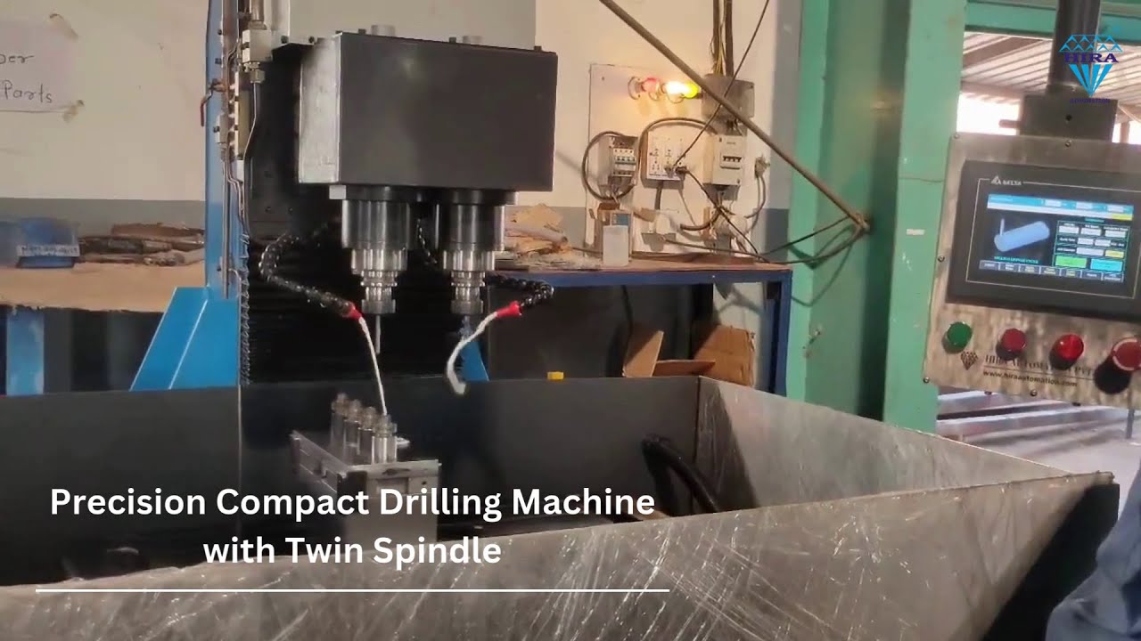 Precision Compact Drilling Machine with Twin Spindle | Hira Automation ...