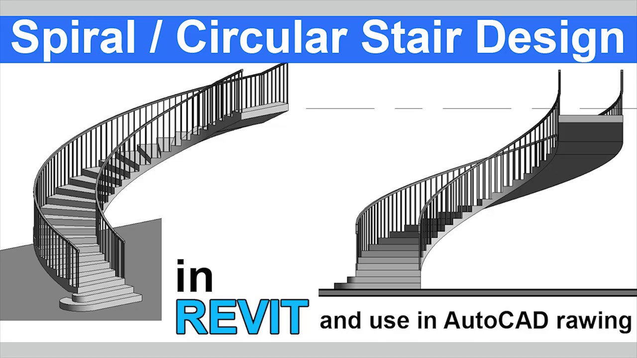 Creating Spiral Staircase In Revit Use In AutoCAD Drawing YouTube creating-spiral-staircase-in-revit-use-in-autocad-drawing-youtube
