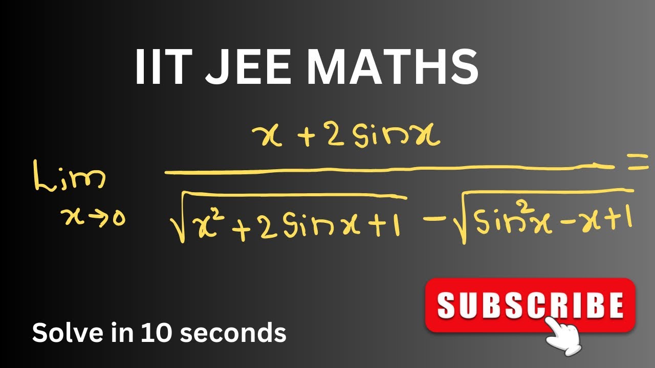 IIT JEE Mathematics | #limits #iitjee @dreamai885 Jere Tutorial - YouTube