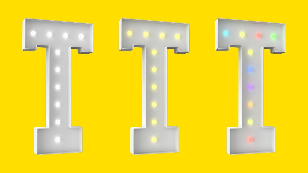 4FT Marquee Light Up Letter T DIY Tutorial - YouTube