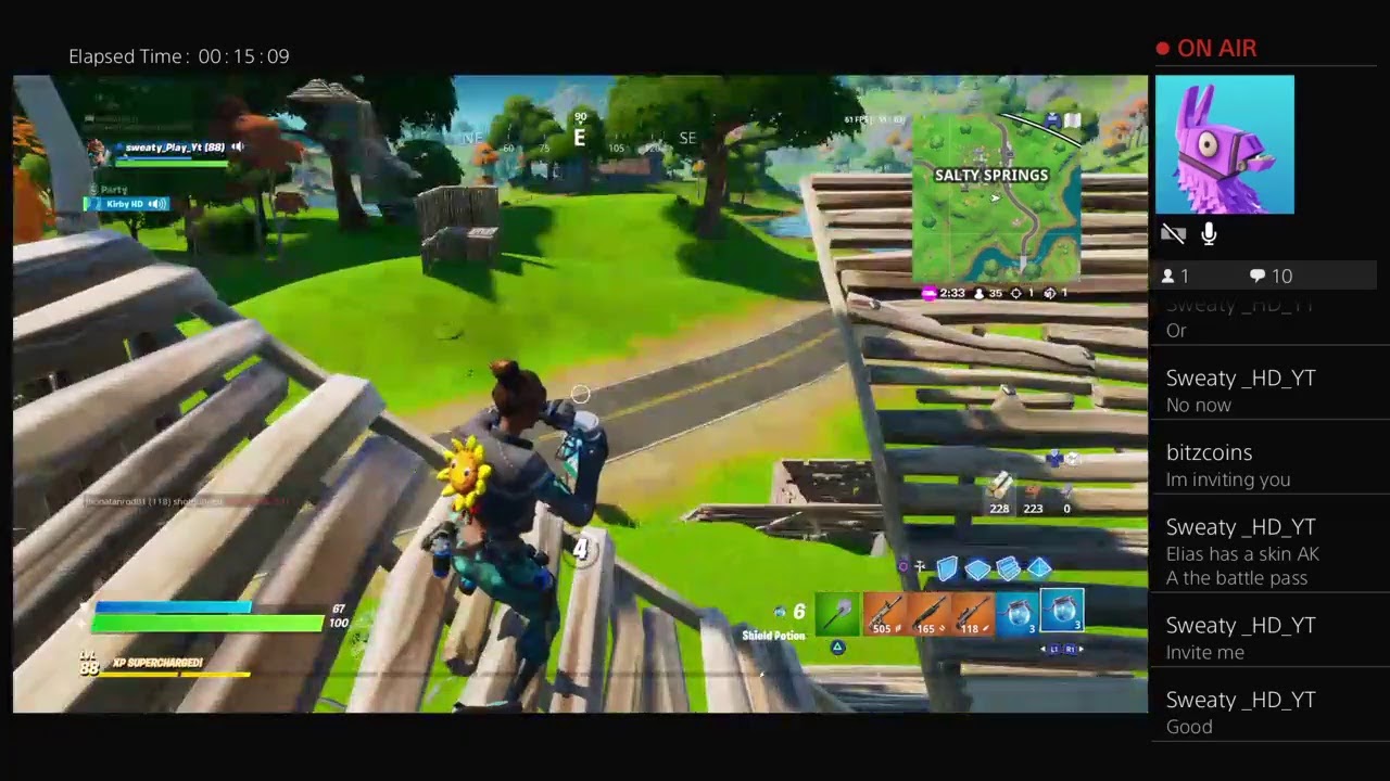 Playing solid gold solo squads - YouTube