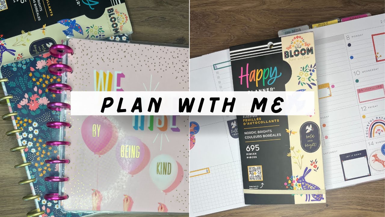 PLAN WITH ME // Classic Dashboard Layout HAPPY PLANNER Nordic Brights ...