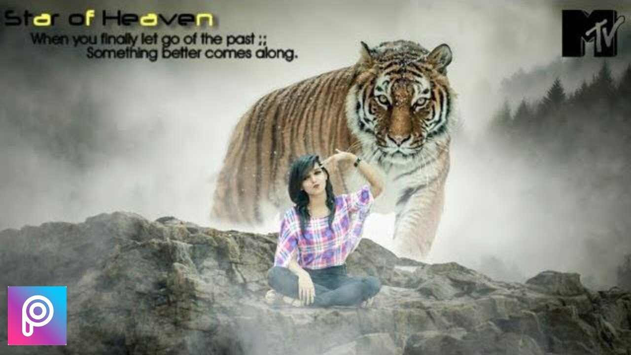 Best of picsart editing tutorials || The Crazy Girl with Tiger Fantasy ...