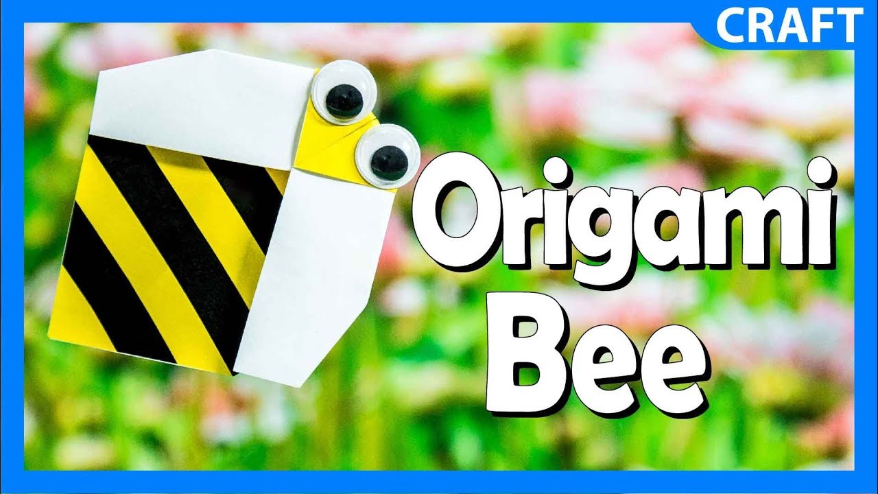 Origami Tutorial How To Fold An Easy Origami Bee Youtube Bee Corner