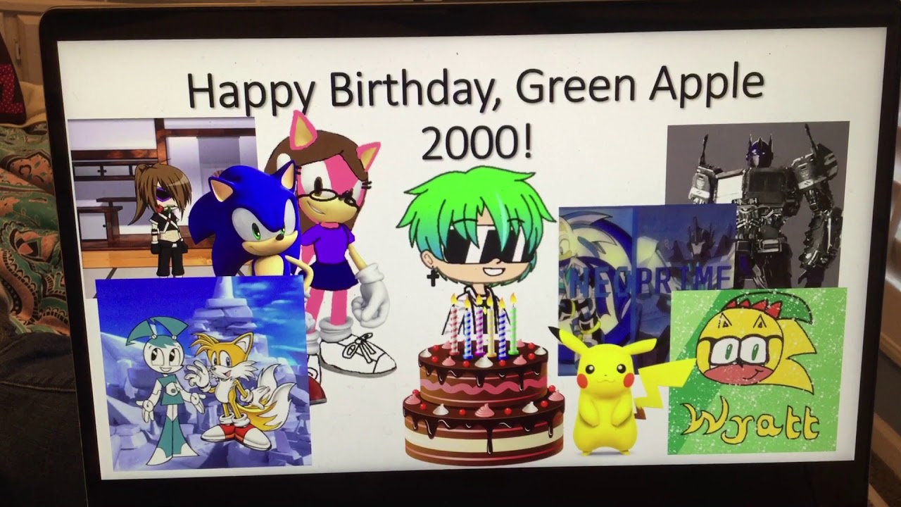Happy birthday Green Apple 2000!!!! 🥳🎊🎉🎂🎄 - YouTube