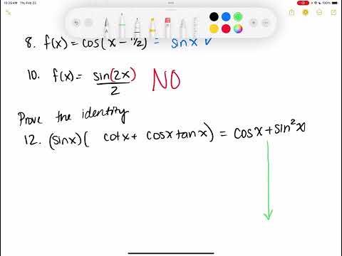 AP Precalculus 5.2 Proving Trigonometric Identities - YouTube