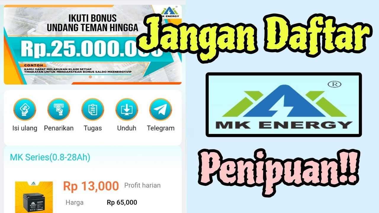 Jangan Daftar Aplikasi MK ENERGY Sebelum Lihat Video Ini! Review Jujur ...