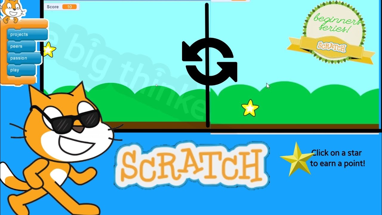 Scratch| Clicker Game in scratch for Kids *Part 1*|The Big Thinkers(For ...