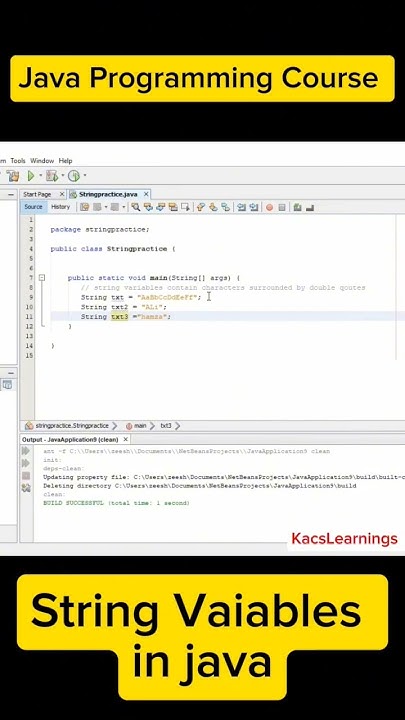 Strings In Java Java Javaprogramming Javatutorial Javaforbeginners Youtube