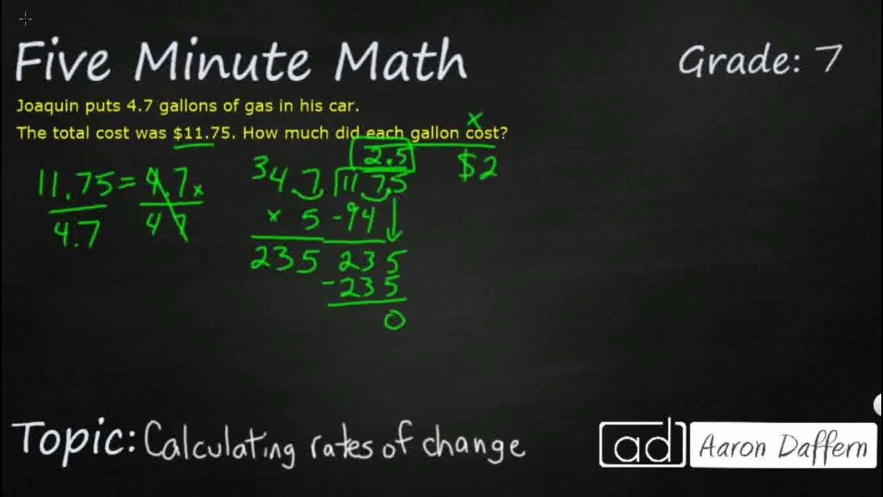 7th Grade Math Calculating Rates of Change - YouTube