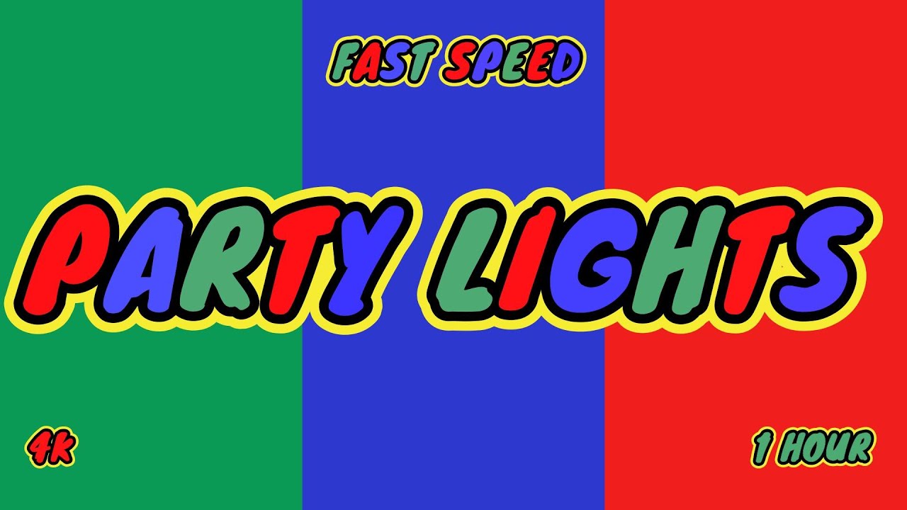 Color Changing Screen- Green vs Blue vs Red [Party Lights- Fast Speed-1 ...