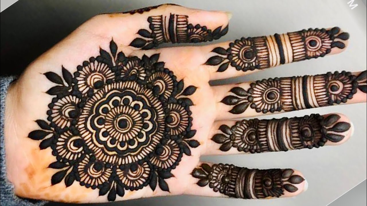 Mandala Mehndi Design For Front Hand | Henna Design For Karwachauth ...