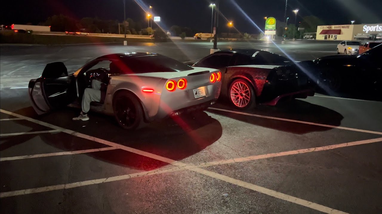 C6 Corvettes act a fool at car meet 😆 - YouTube