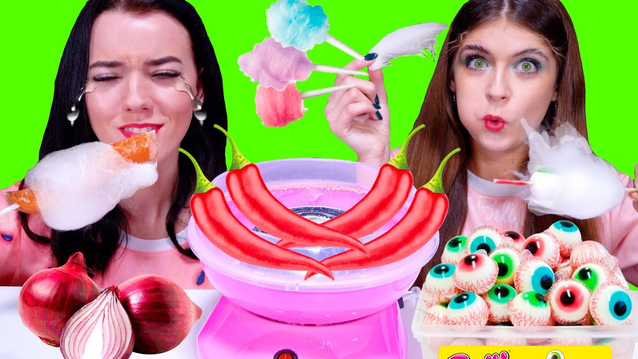 Cotton Candy Challenge ! ASMR Eating Sounds By LiLiBu! - YouTube