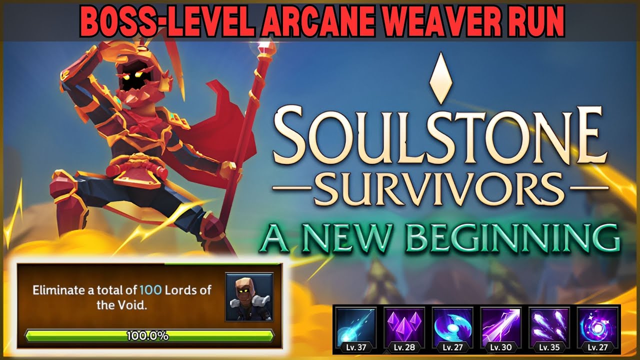 Boss Level Arcane Weave Run, 100+ Lords | Soulstone Survivors | Indie Gaming Lunch 4K60 - YouTube