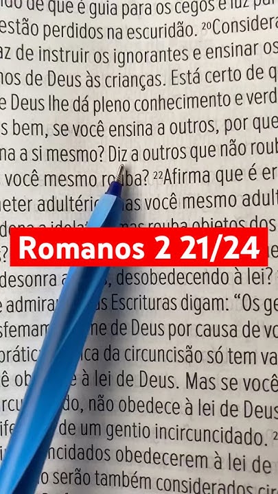 Leitura da Bíblia em Romanos 2 21/24 #biblia #bibliasagrada #bible - YouTube