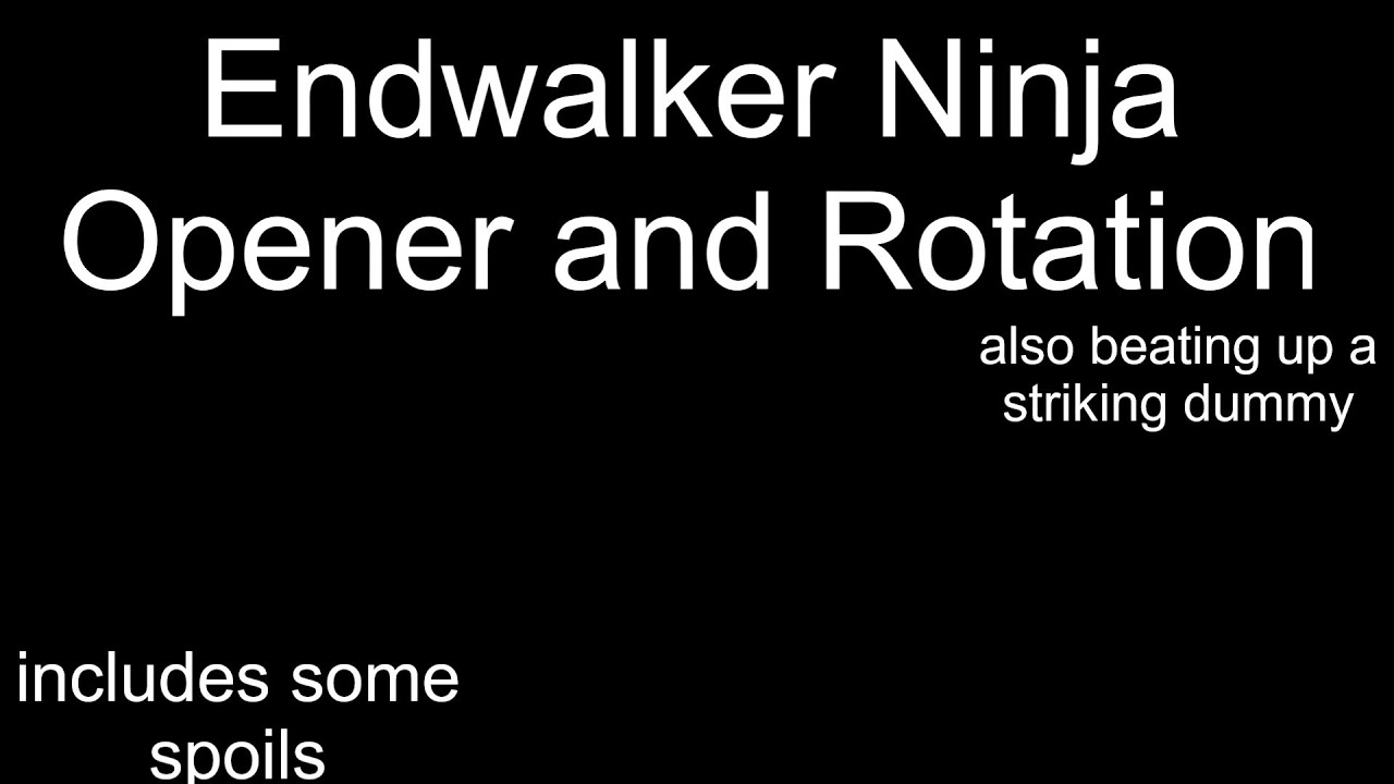 Endwalker Ninja opener and rotation - YouTube