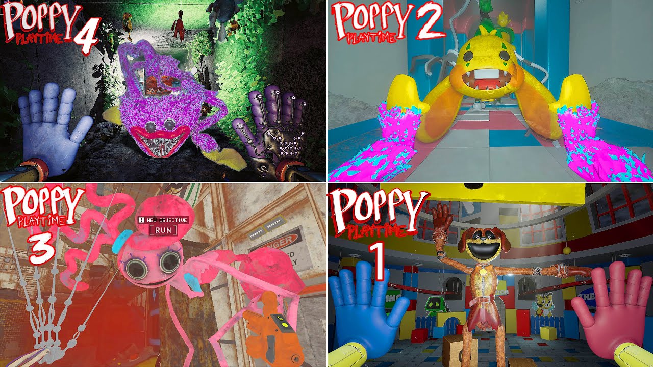 Poppy Playtime Chapter 1 2 3 & 4 Full Gameplay Walkthrough (No ...